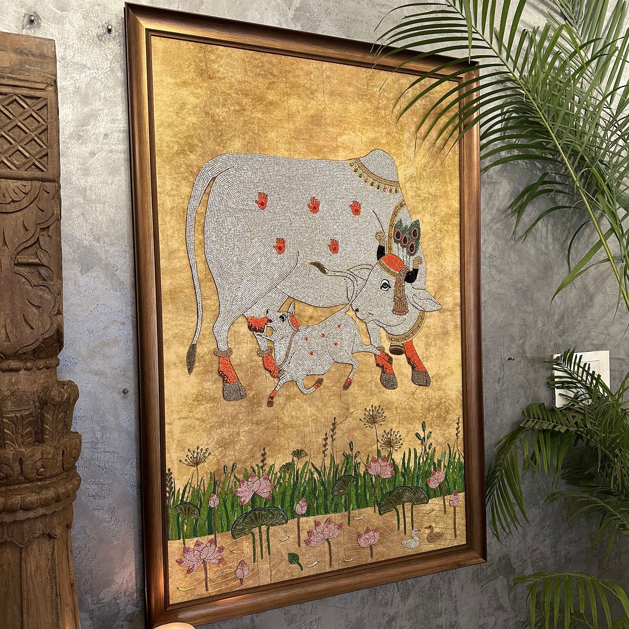 Surabhi Cow & Calf the Goddess of Abundance. Handmade - Etsy