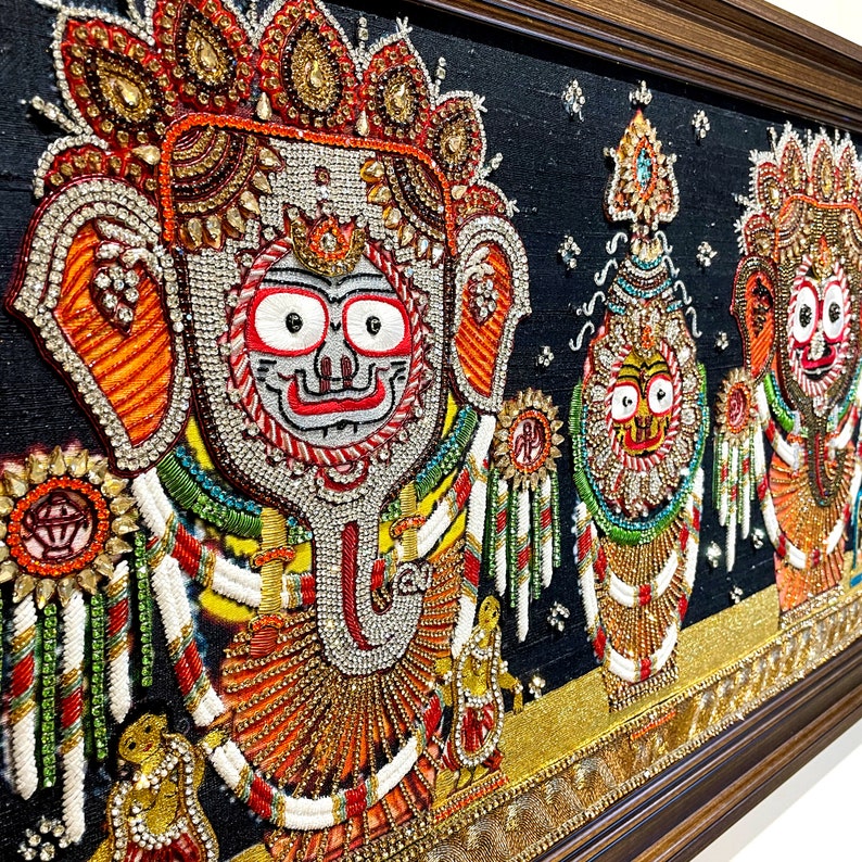 Lord Jagannath Baladev and Subhadra Bejewelled Handmade - Etsy