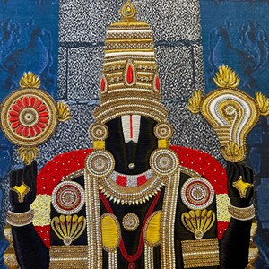 Tirupati Balaji Goddess Lakshmi Handmade Embroidered Precious ...