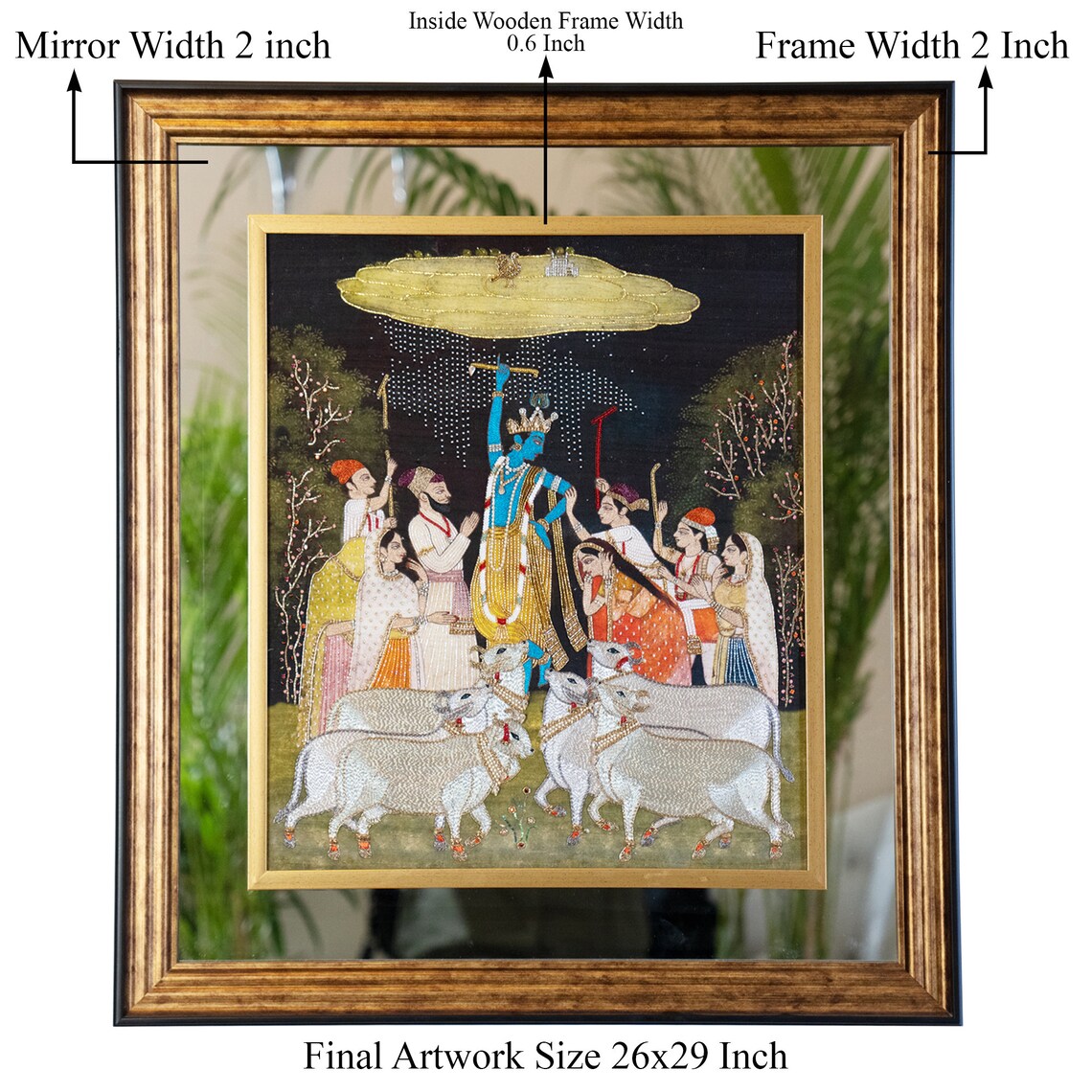 Giridhari Bal Swaroop Shri Krishna Lifting Mount Govardhan - Etsy