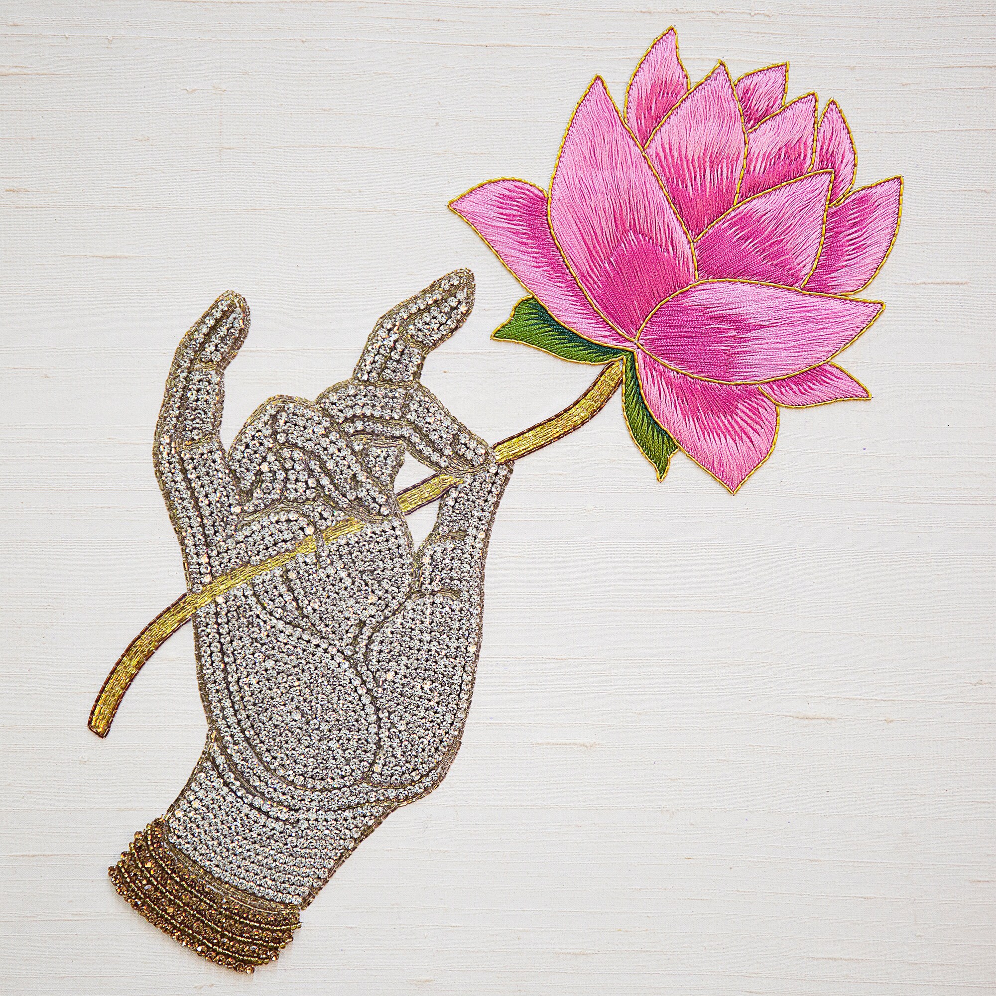 India Embroidery Needlepoint Work Wall Art for Zen Spiritual Home Décor ...