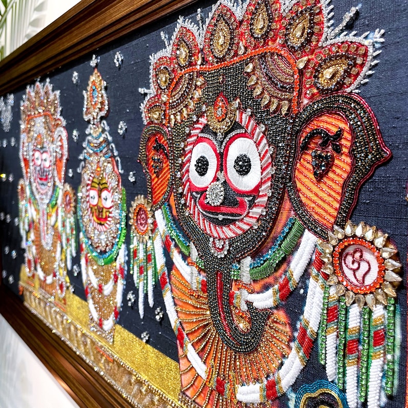Lord Jagannath Baladev and Subhadra Bejewelled Handmade - Etsy