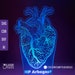 Cardiology Heart 3D LED Light Laser Cutting File svg Cdr - Etsy