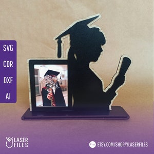 Graduation Photo Frame M&F With Bases SVG Dxf Ai Cdr Laser Cutting ...