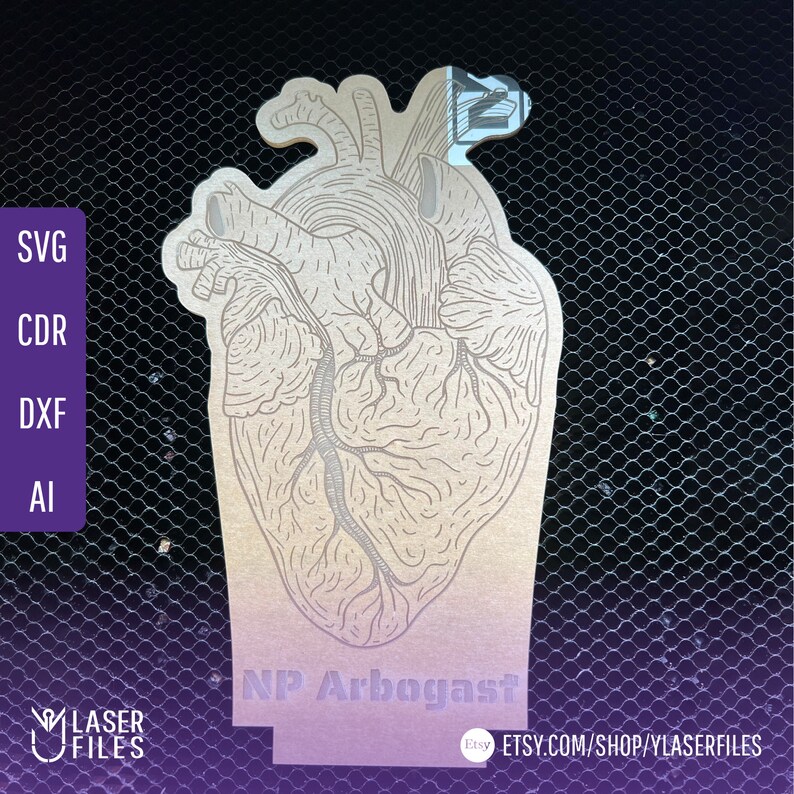 Cardiology Heart 3D LED Light Laser Cutting File svg Cdr - Etsy