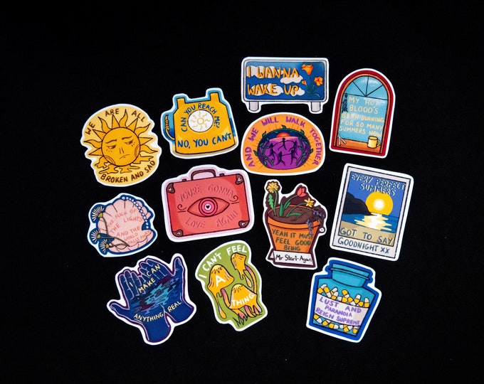 STICKERS Lorde 'solar Power' Album Lyric Inspired 12 Pack - Etsy