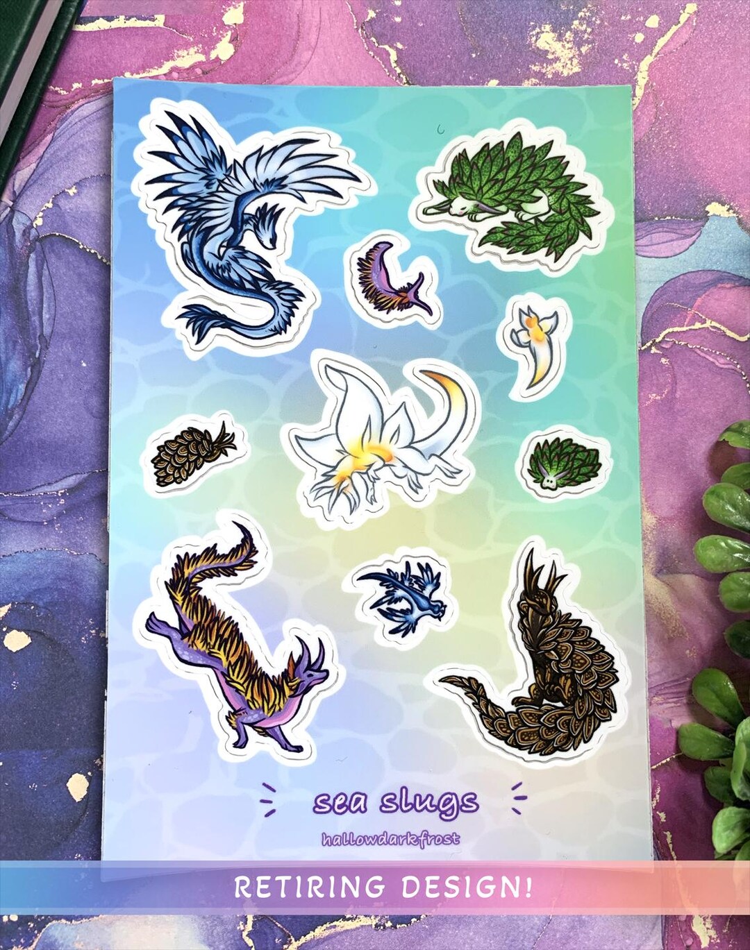 Sea Slug Dragons Sticker Sheet | Fantasy, Nudibranch, Ocean, Leaf Sheep ...