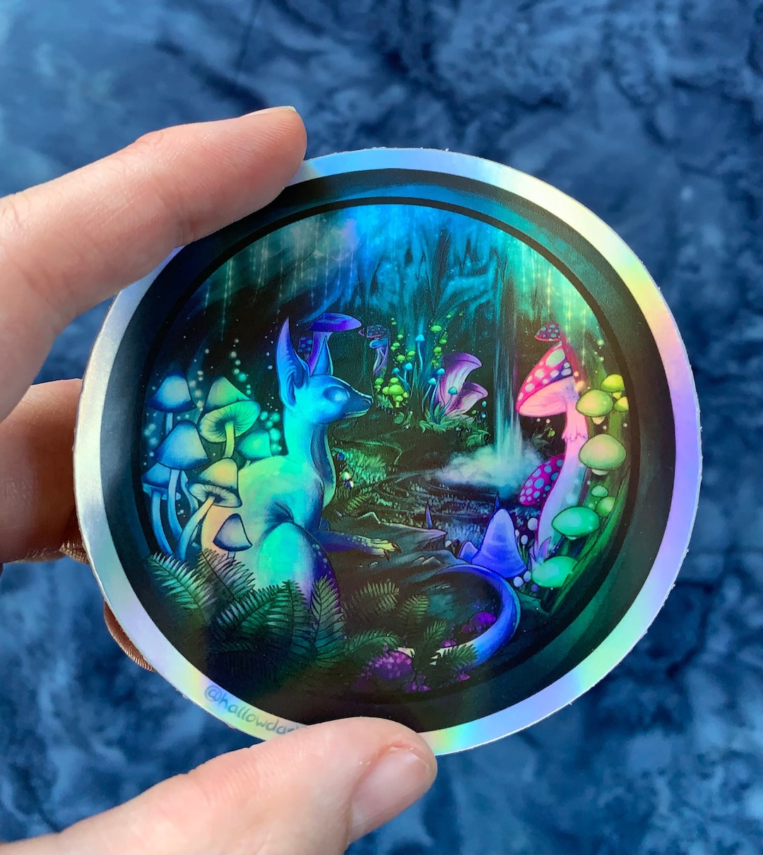 Subterranean Dragon Holographic Vinyl Sticker Fantasy, Cave, Mushroom ...