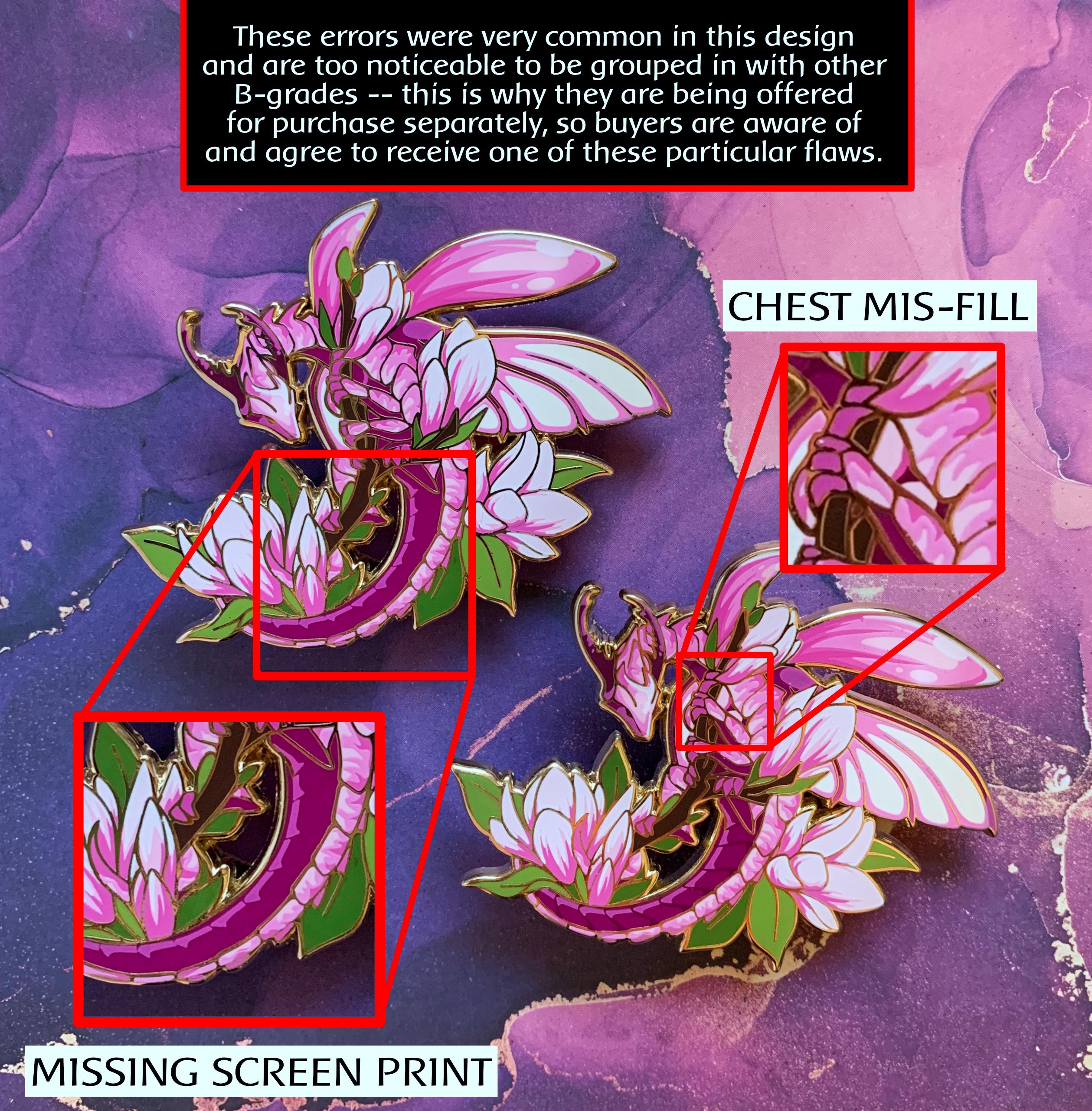 Dragon Enamel Pin Magnolia | Dracoflora Flower Dragon Fantasy Plant ...