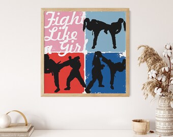 Fight Like a Girl Poster - Etsy