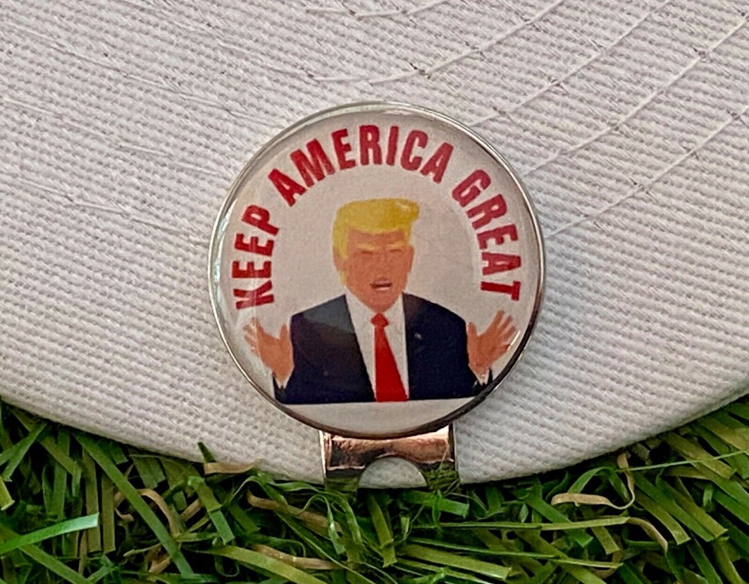 President Trump - KEEP AMERICA GREAT - With Magnetic Hat Clip - Golf ...