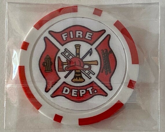 Fire Department Magnetic Clay Poker Chip Golf Ball Marker | Etsy