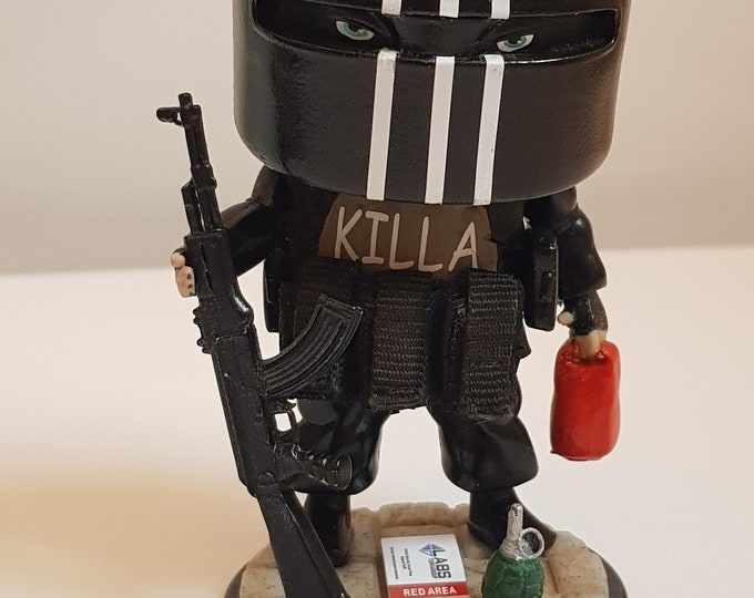 Escape From Tarkov Killa Chibi Figure Red Keycard Custom Made 10CM Tall ...