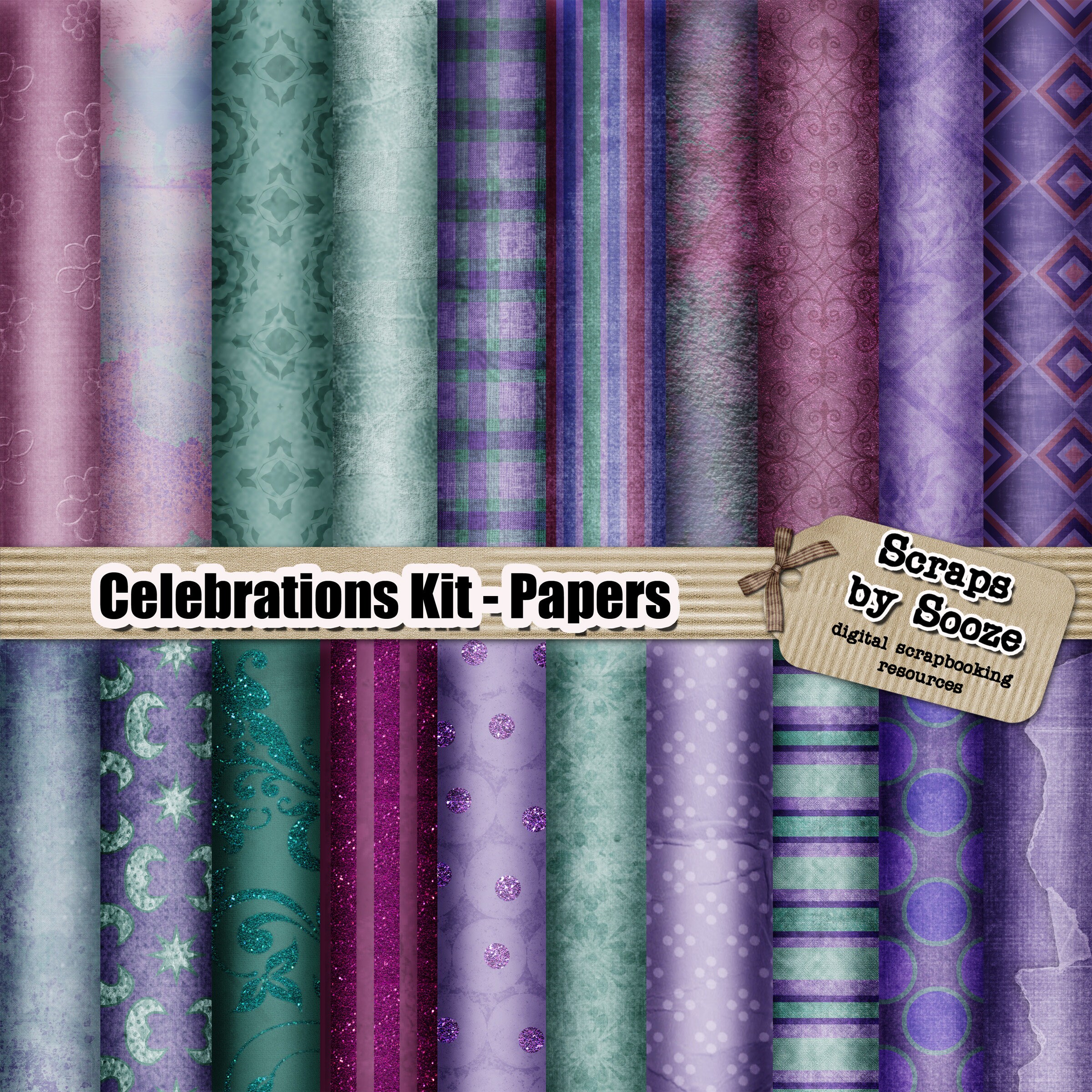 Celebrations Kit Digital Scrapbooking Printable Digiscrap Card Making ...