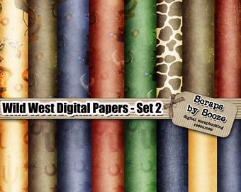 Cowboy & Cowgirl Wild West Digital Papers Country Western - Etsy