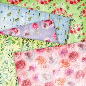 15 Spring Floral Printable Papers Digiscrap Digital - Etsy