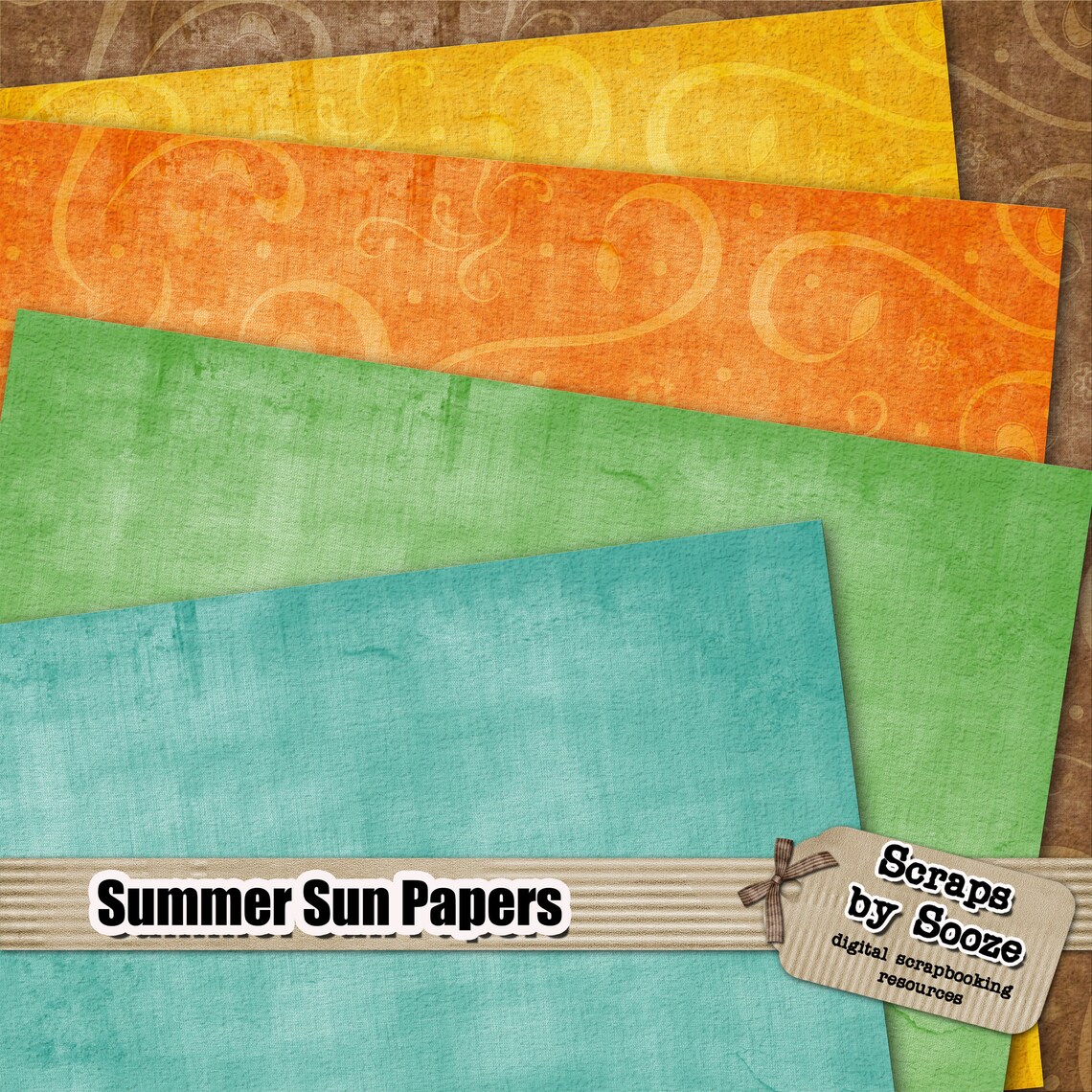 20 Summer Sun Digital Papers Printable Digiscrap | Etsy