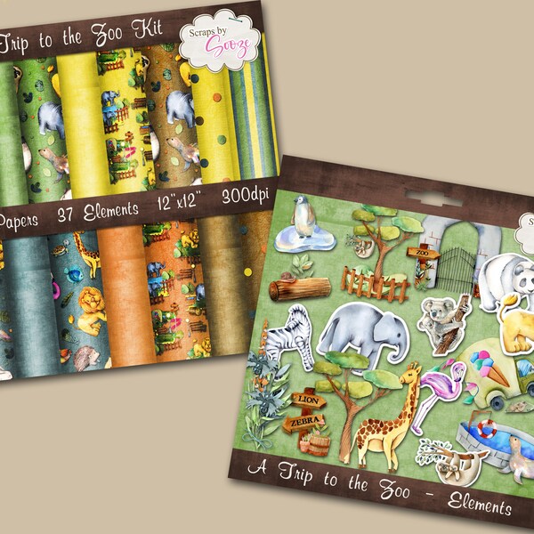 Zoo Scrapbook - Etsy