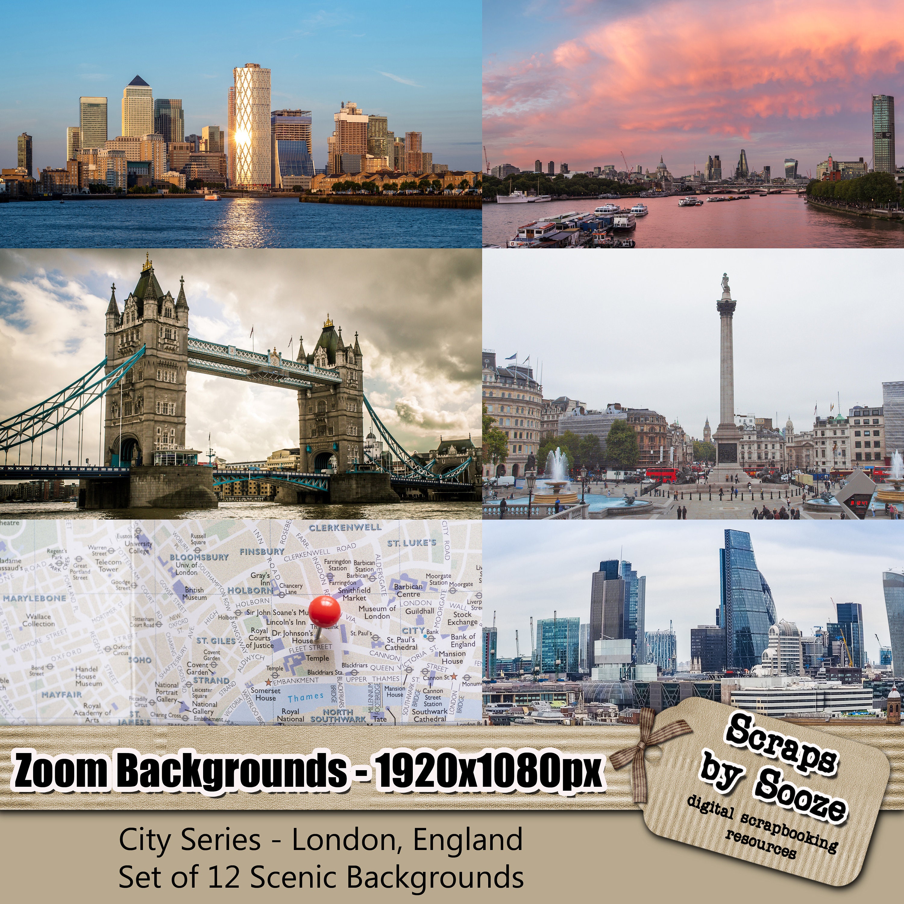 Zoom Backgrounds Skype Teams Video Chat Hangout city Series London ...