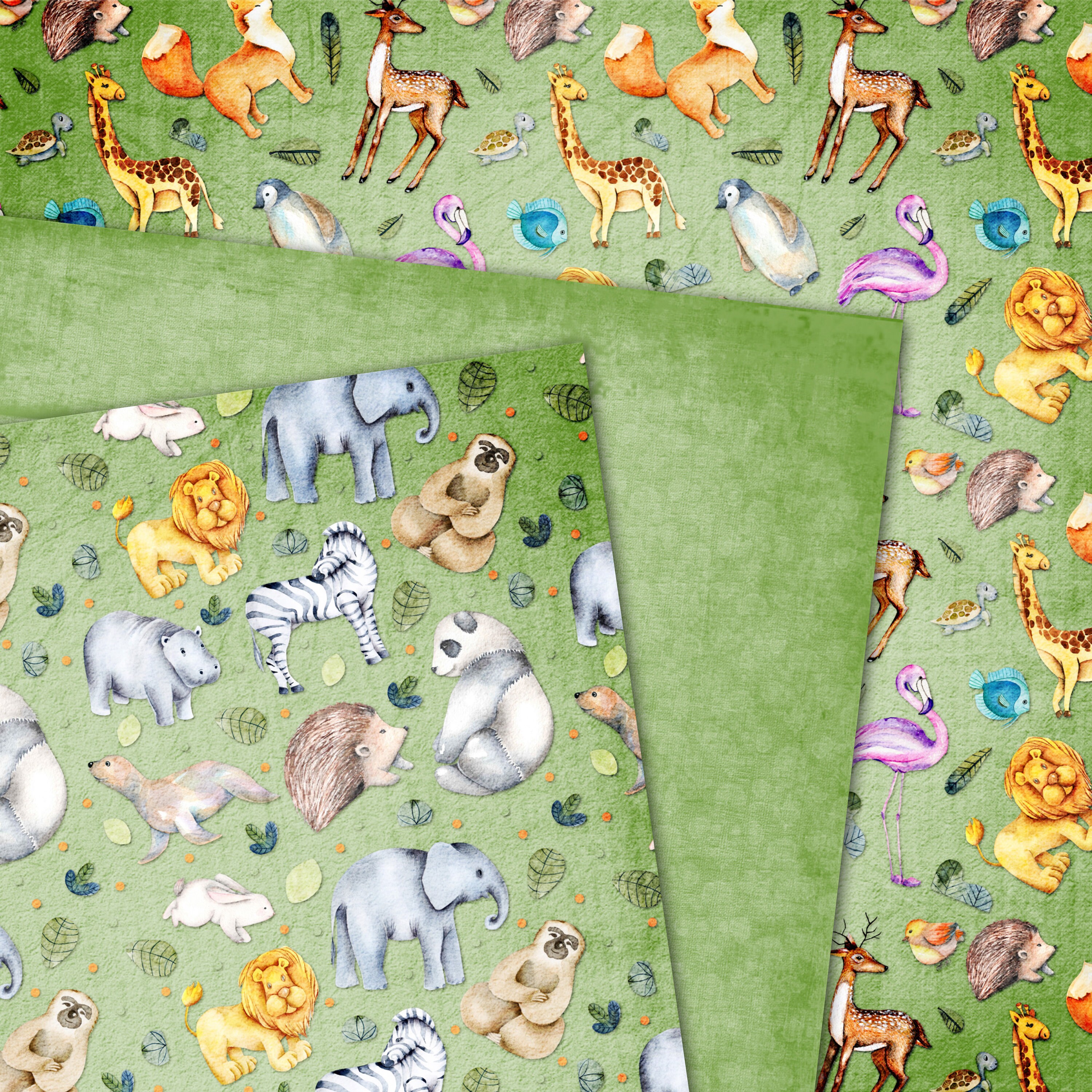 Trip to the Zoo Digiscrap Kit Digital Scrapbooking Printable Animals ...