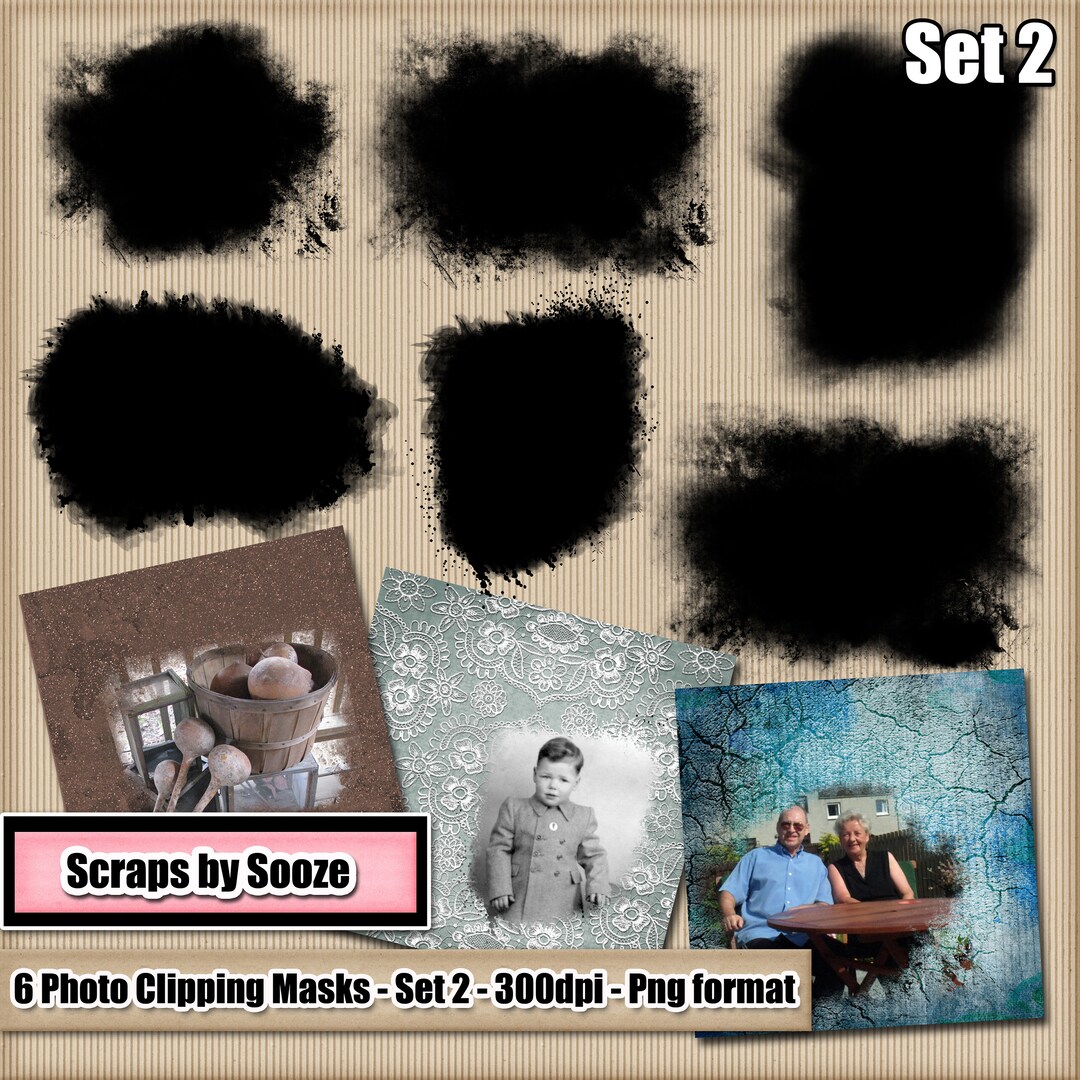 6 Photo Clipping Masks SET 2 Photography Tools Scrapbooking Digiscrap ...