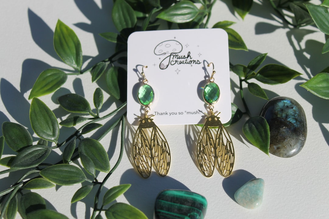 Cicada Earrings //// Cicadas / Bug / Bugs / Insect / Fairy / Fairycore ...