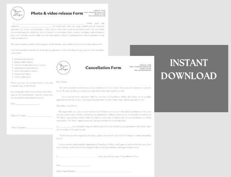 Editable Botulinum Toxin and Dermal Filler Bundle Forms, Botox Client ...