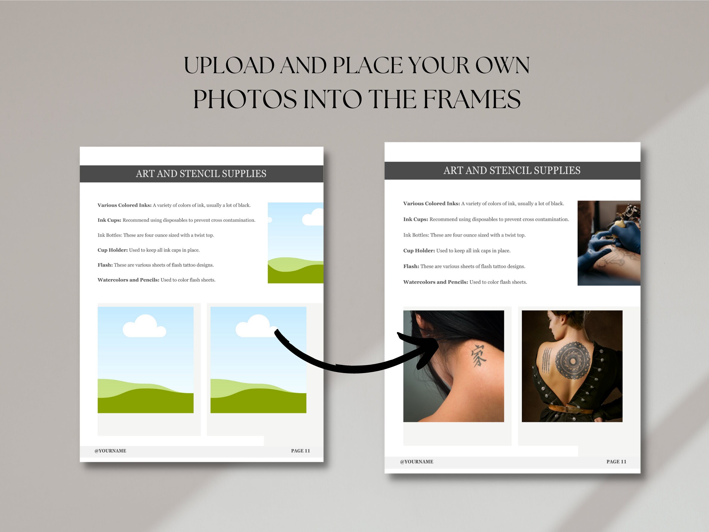 Editable and Printable Elegant Tattoo Guide Training Manual Instant ...