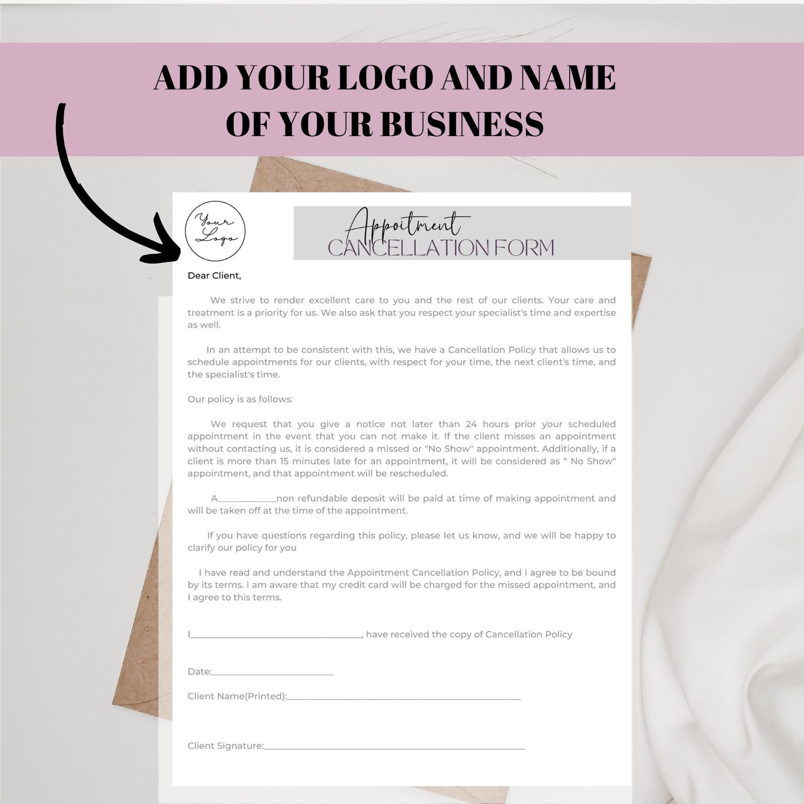 Editable and Printable Wig Consultation Form Template, Wigs Client Form ...