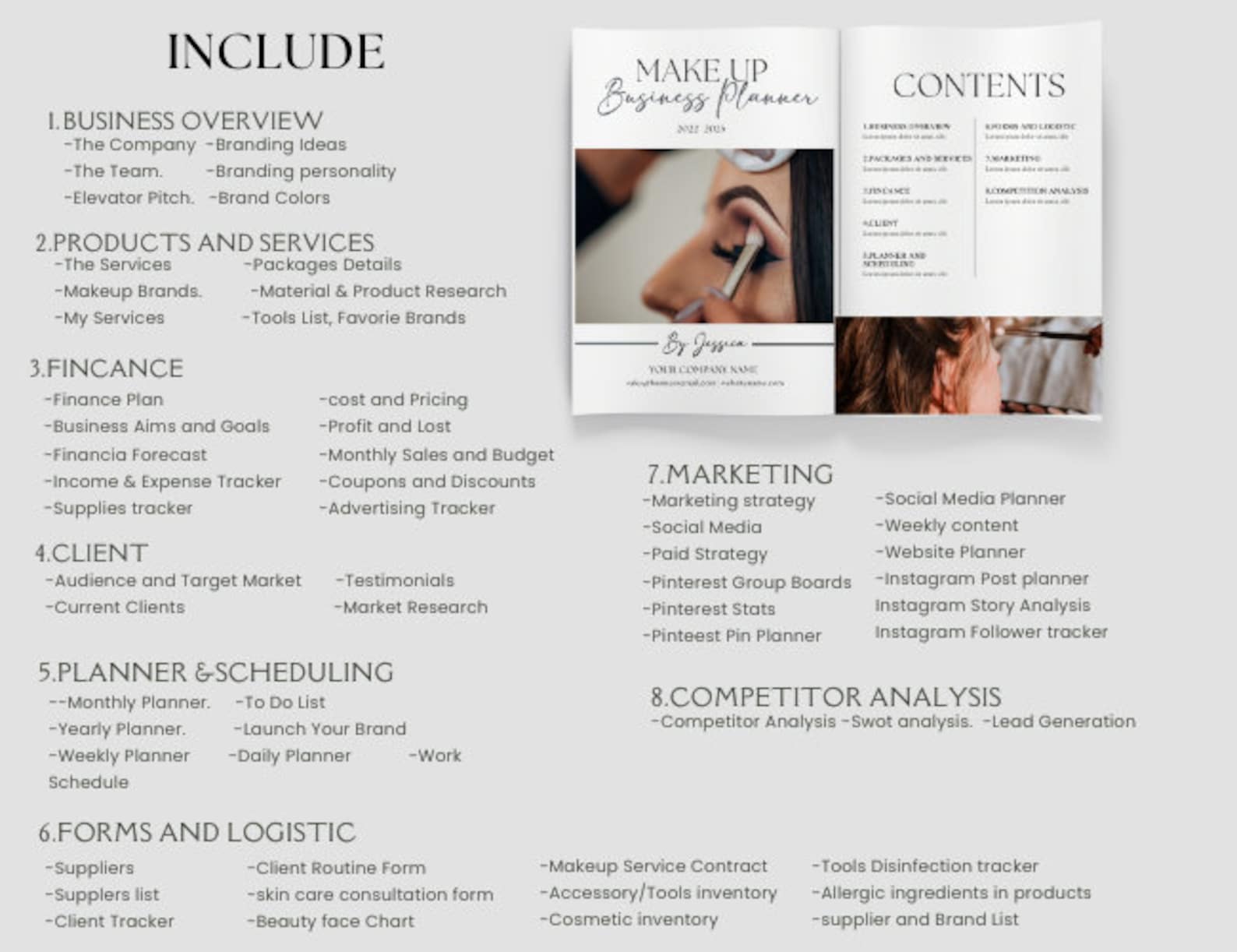 Editable Makeup Artist Business Plan Template, Printable Makeupbusiness ...