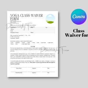 Editable Yoga Classes New Client Intake Form Template, Yoga Studio ...