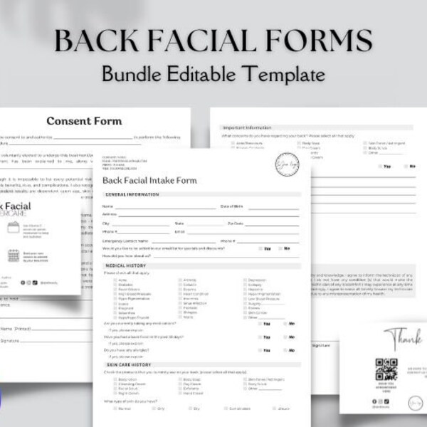 Facial Consent Form - Etsy