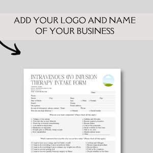 Editable IV Infusion Therapy Forms Template, IV Fluid Therapy Consent ...