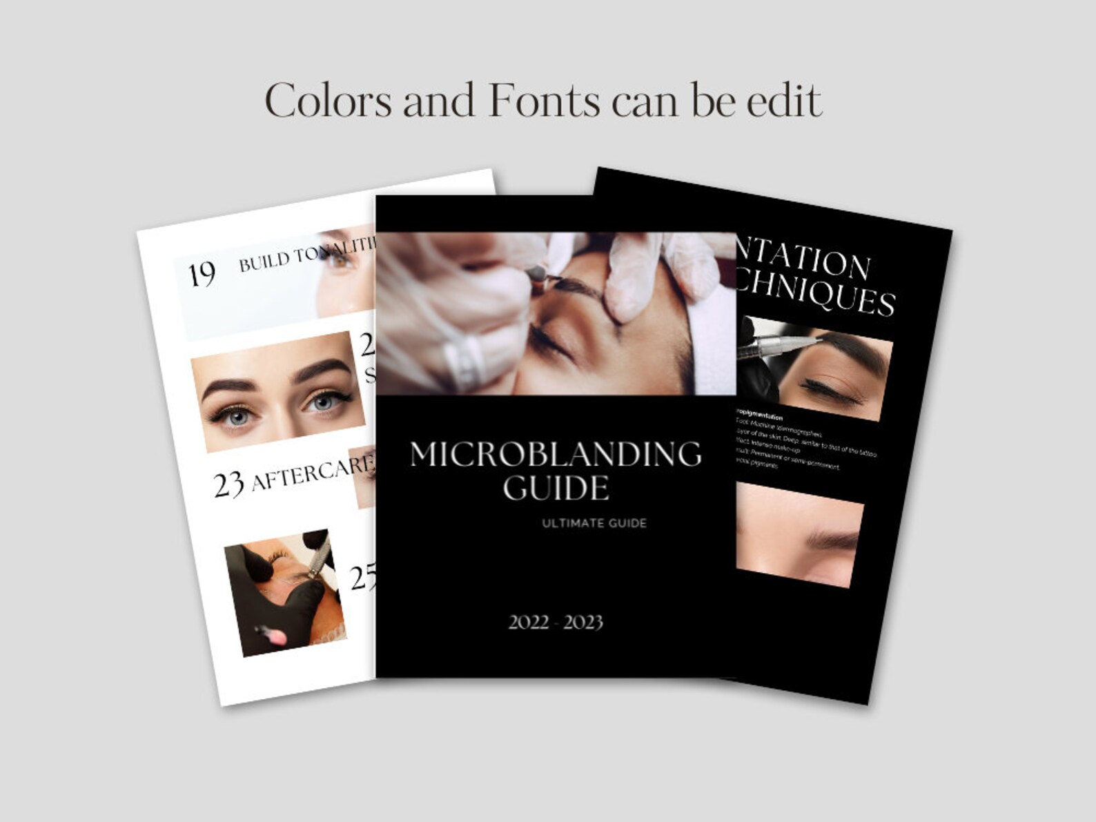 Editable and Printable Elegant Microblading Guide Training Manual ...