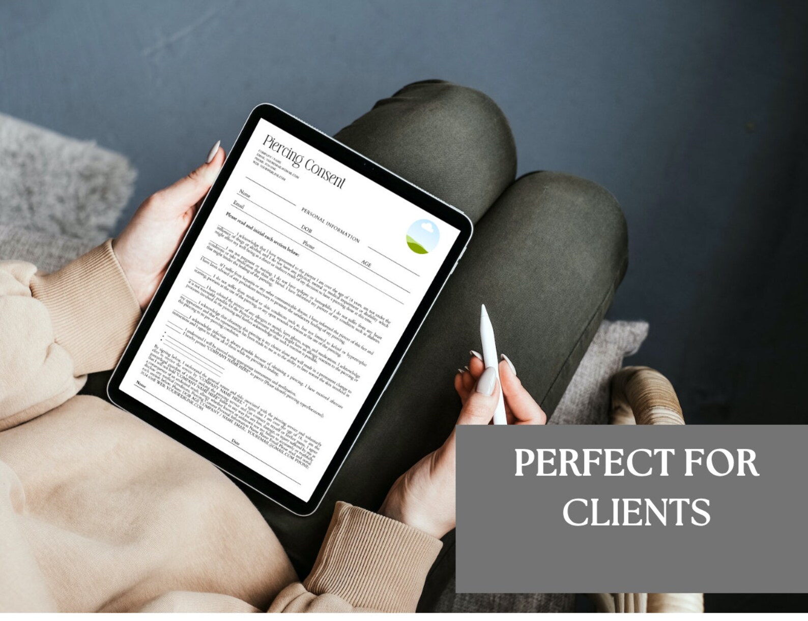 Editable and Printable Body Piercing Bundle Client Intake Form ...