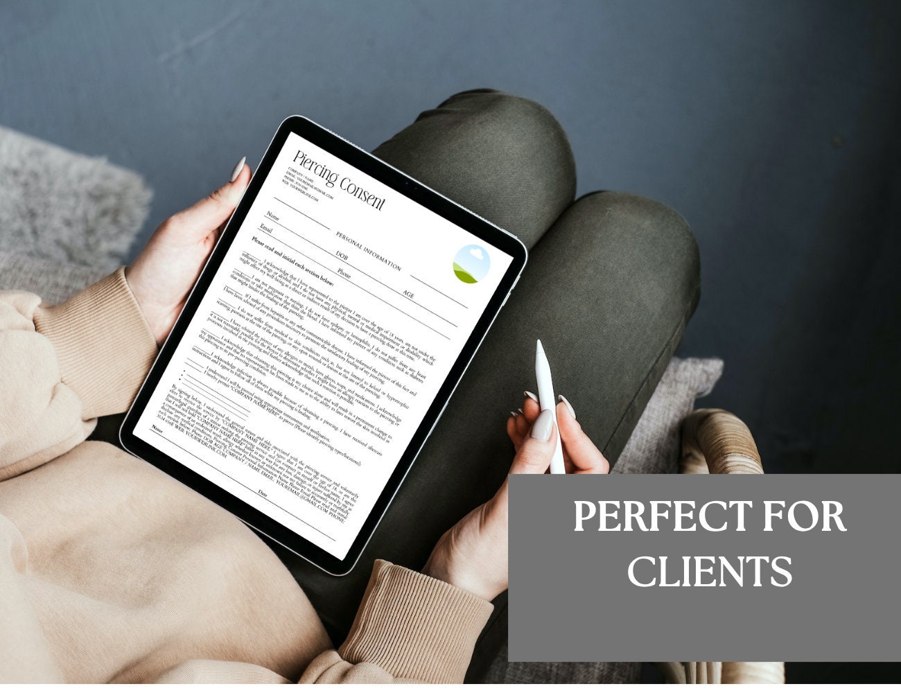 Editable and Printable Body Piercing Bundle Client Intake Form ...