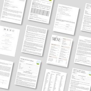 Editable and Printable Private Chef and Catering Services Bundle Forms ...