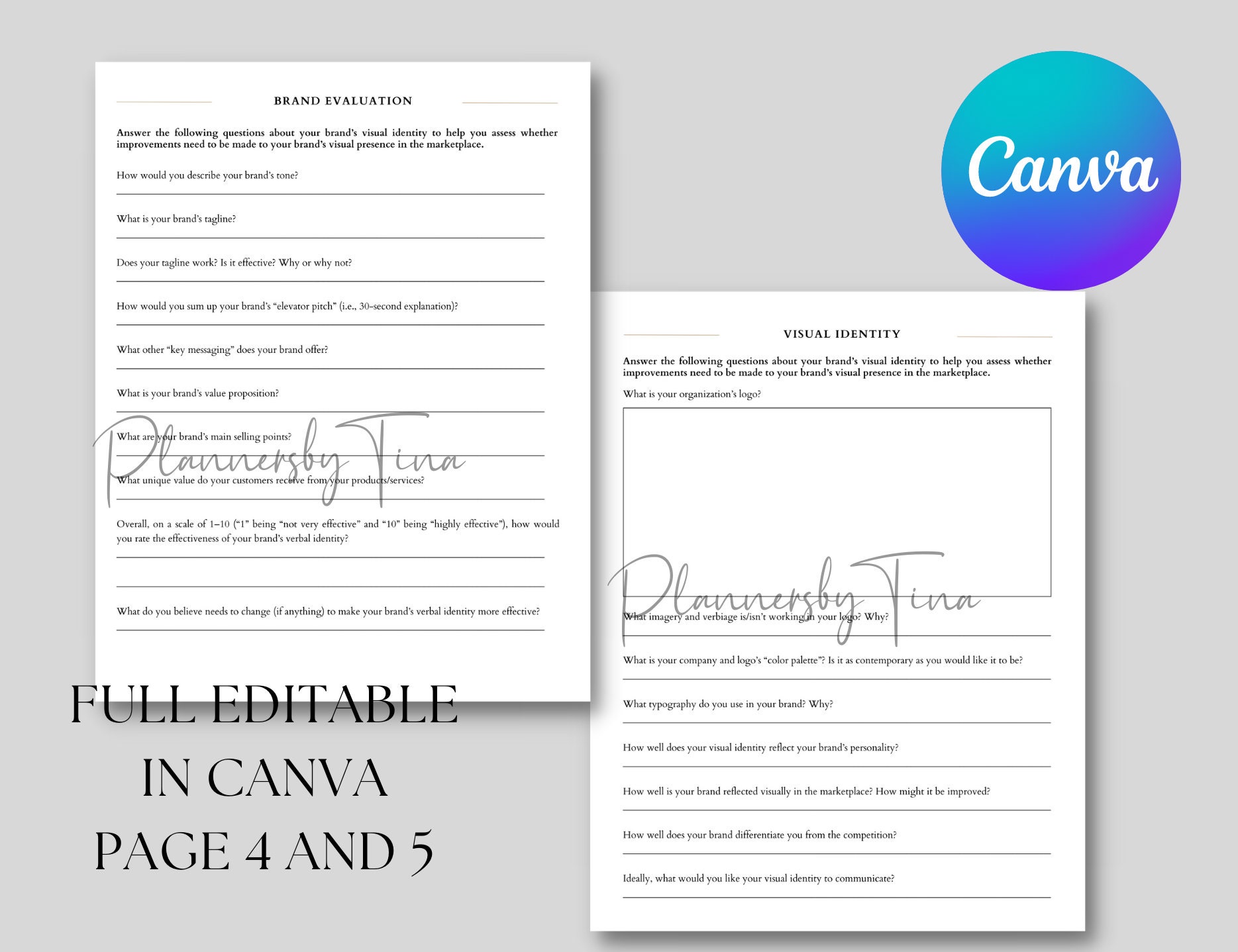 Editable and Printable Brand Core Audition Form Template, Brand Values ...