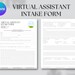 Editable and Printable Virtual Assistant Intake Client Form Template ...
