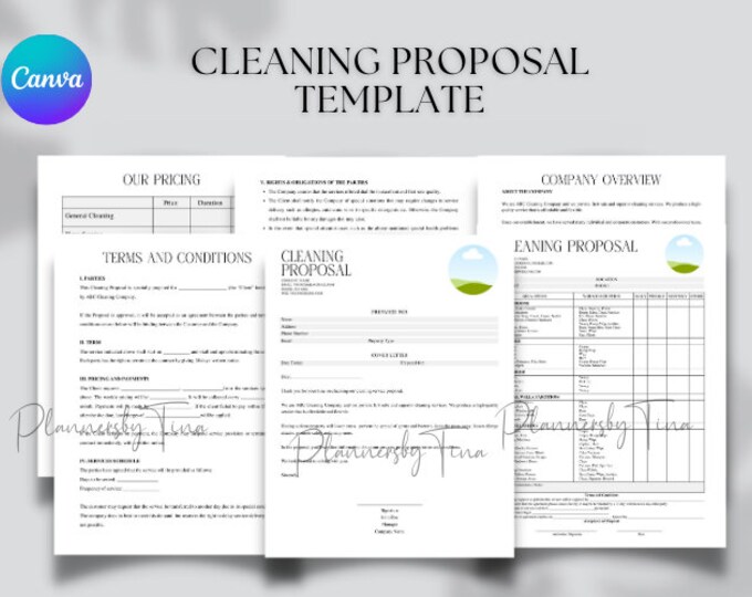 Editable Cleaning Proposal Services Template, Professional Cleaning ...