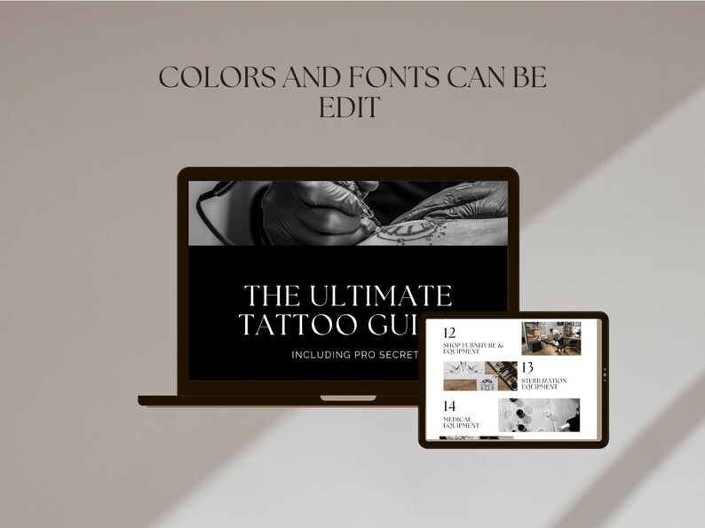 Editable and Printable Elegant Tattoo Guide Training Manual Instant ...