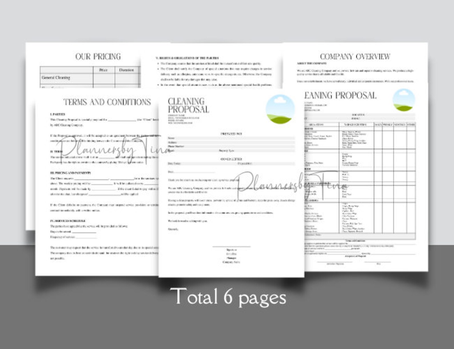 Editable Cleaning Proposal Services Template, Professional Cleaning ...