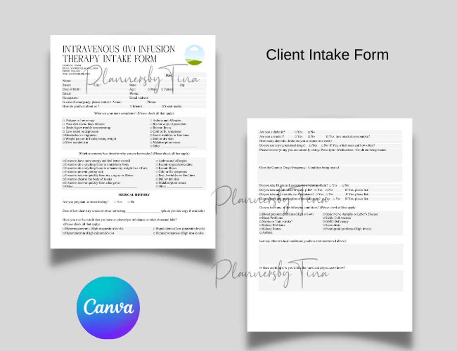 Editable IV Infusion Therapy Forms Template, IV Fluid Therapy Consent ...