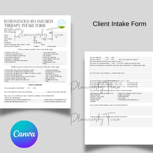 Editable IV Infusion Therapy Forms Template, IV Fluid Therapy Consent ...