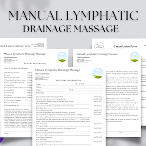 Editable MDL Manual Lymphatic Drainage Massage Client Form Template ...