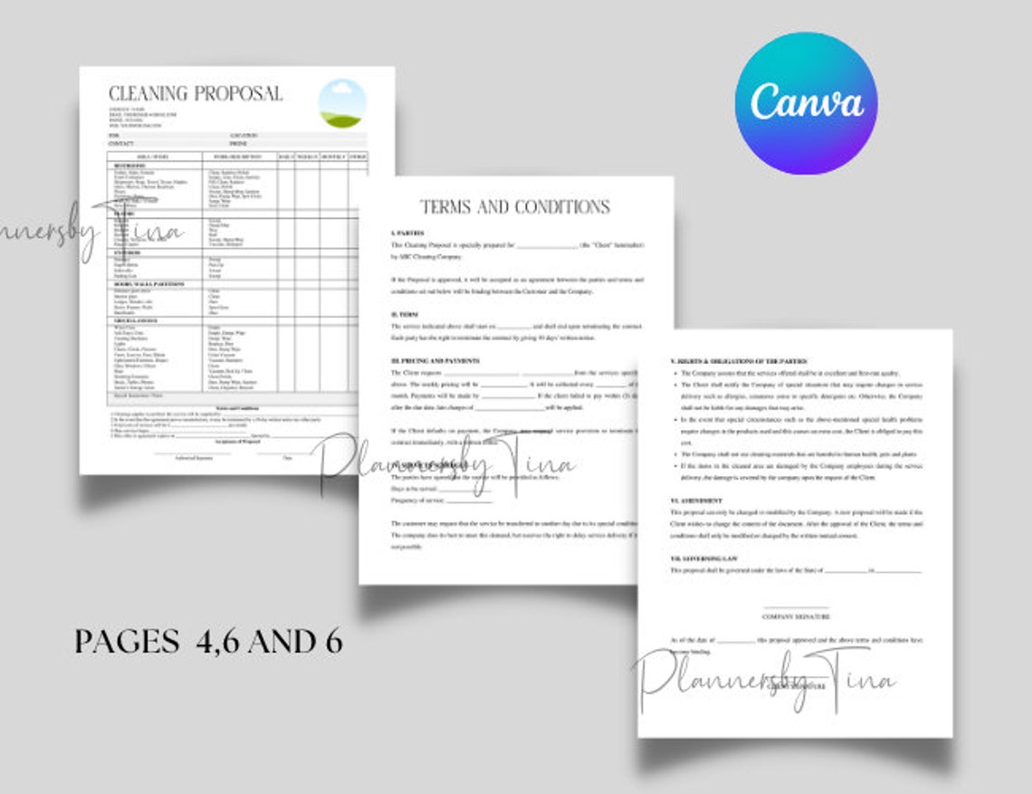 Editable Cleaning Proposal Services Template, Professional Cleaning ...