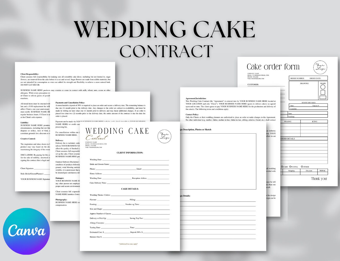 Blank Wedding Cake Template