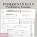 Editable and Printable Makeup Consent Form, Makeup Consultation Form ...