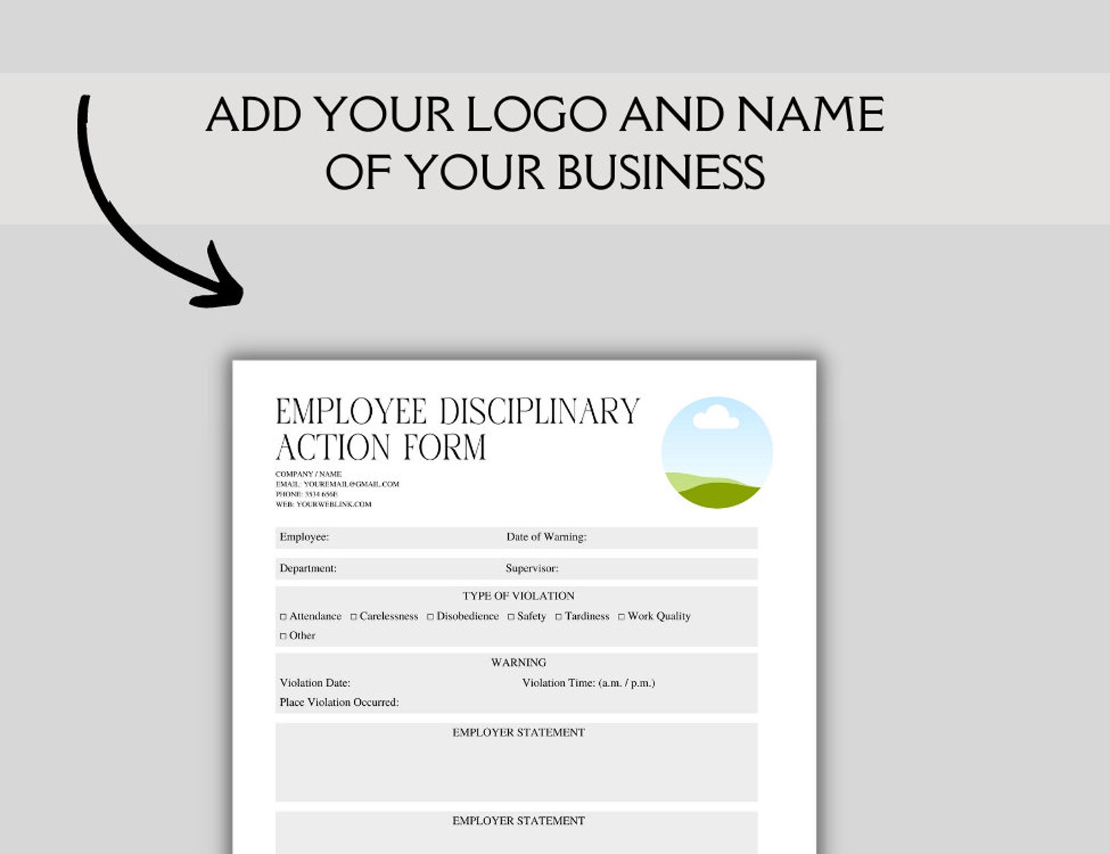 Editable and Printable Employee Disciplinary Action Bundle Forms ...
