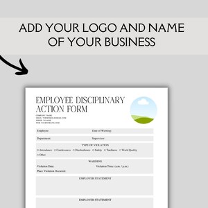 Editable and Printable Employee Disciplinary Action Bundle Forms ...